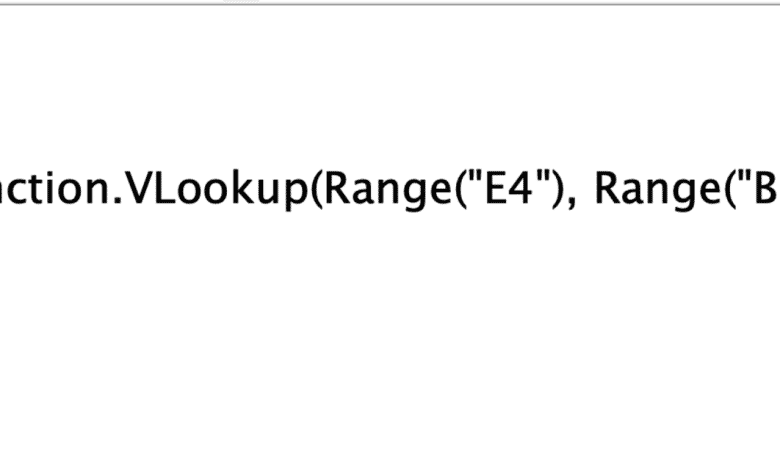 Fonction Excel Vlookup Dans Visual Basic
